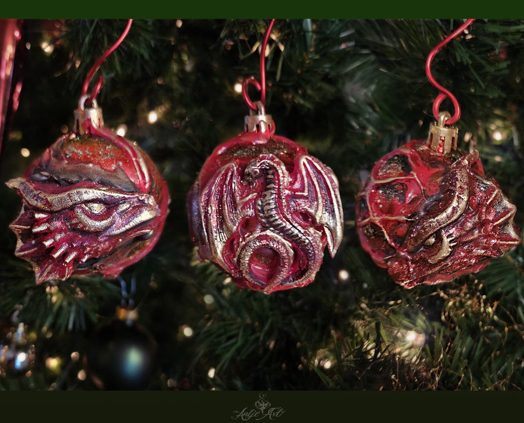 Dragon Christmas Bauble, Dragon Christmas Tree Ball, Drachen ...