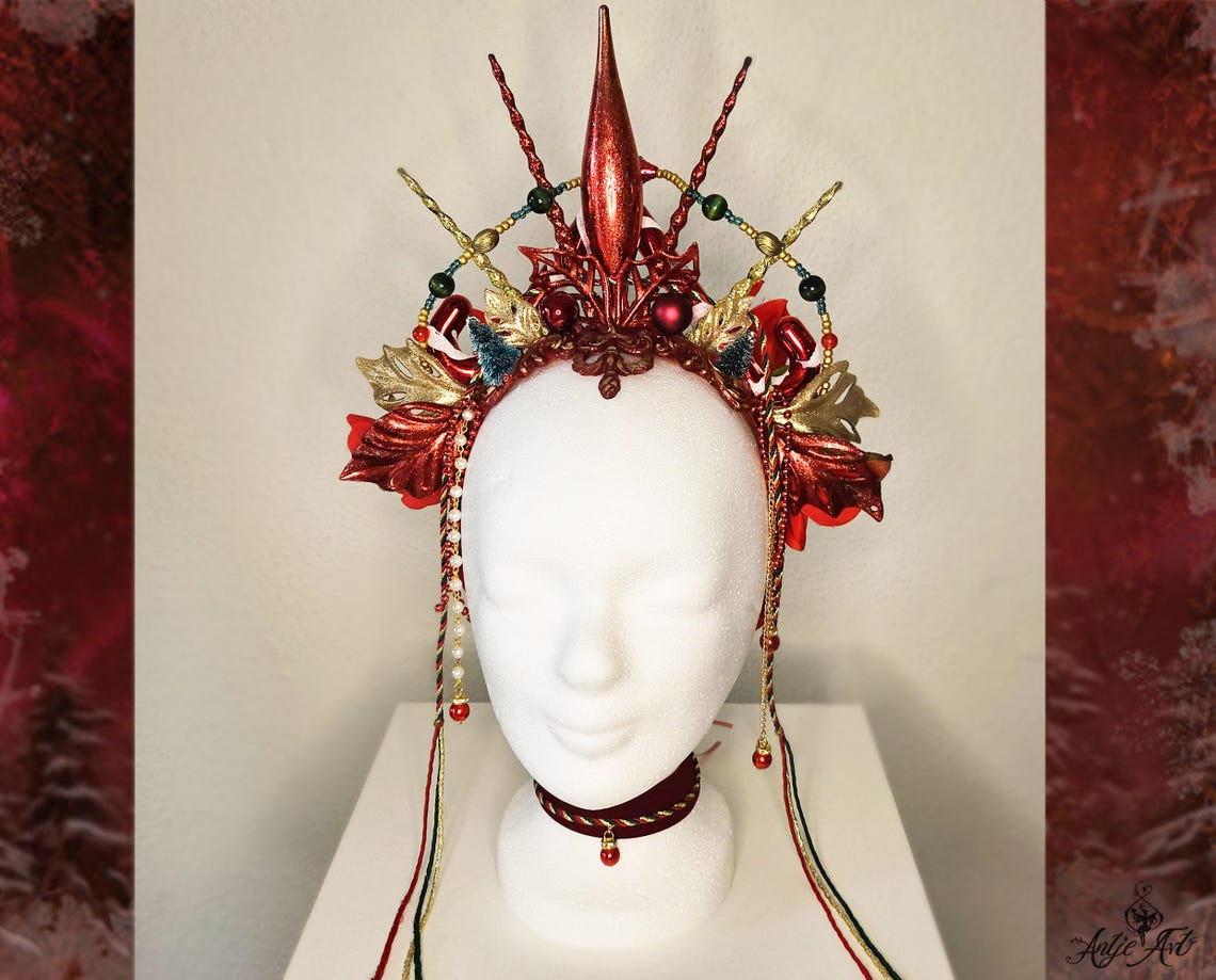 Winter Headdress, Christmas Headdress, Weihnachtskopfschmuck, Christmas ...