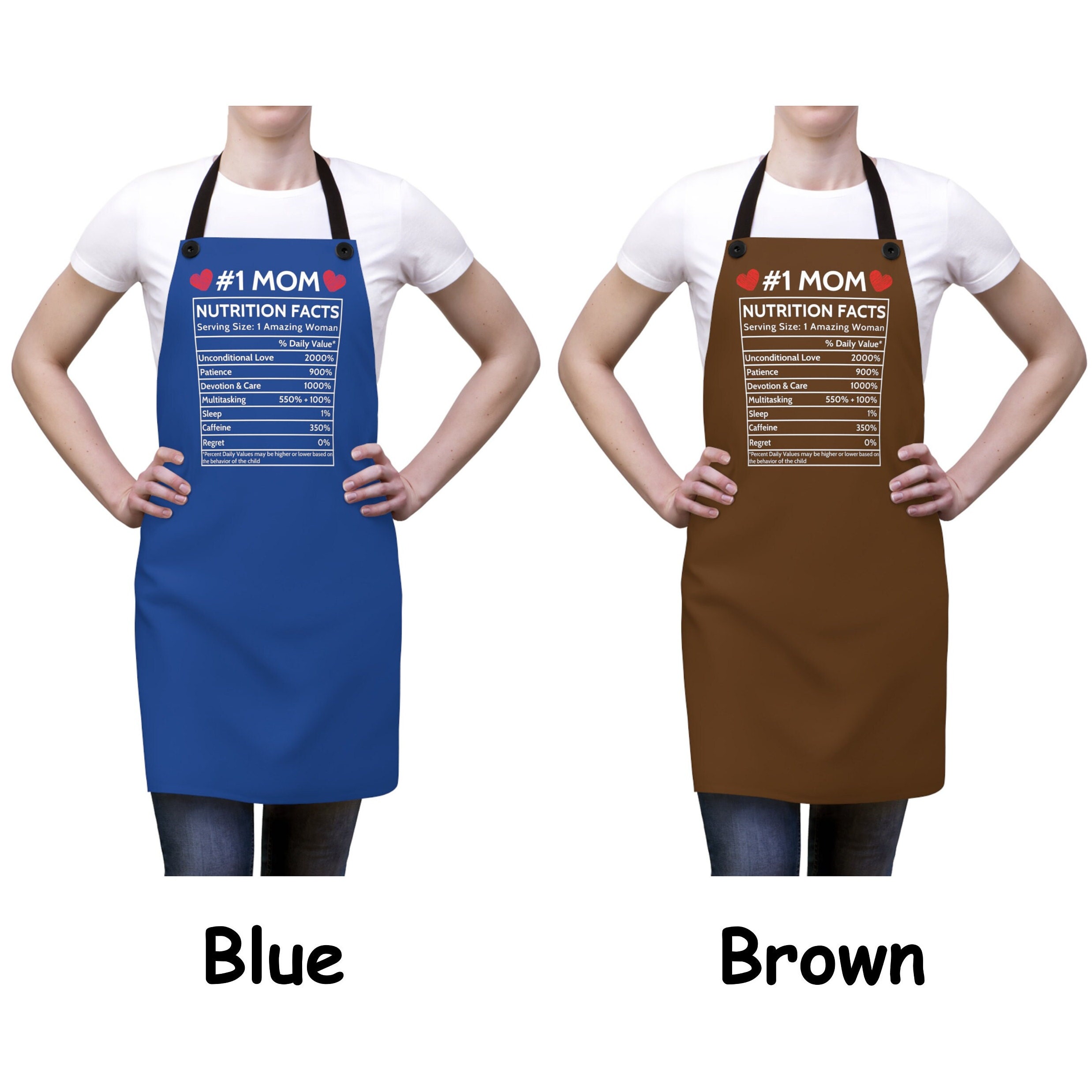 Mom Nutrition Facts Apron, Mother Day Apron, Kitchen Home Gifts for Mom ...