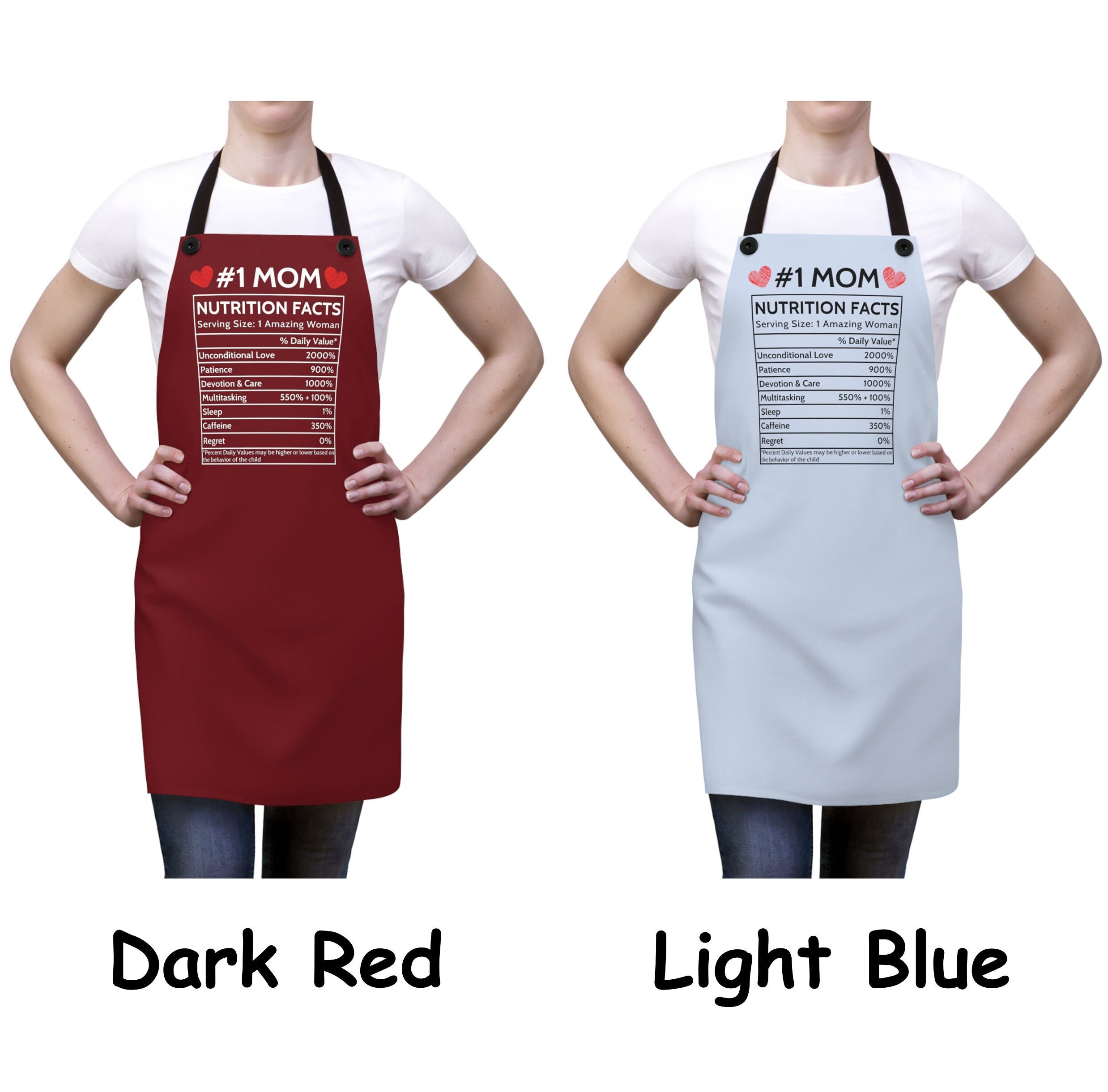 Mom Nutrition Facts Apron, Mother Day Apron, Kitchen Home Gifts for Mom ...