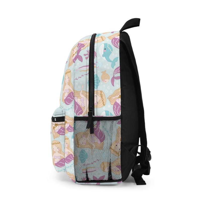 Mermaids Backpack - Personalized Mermaidcore Blue Book Bag, Kawaii ...
