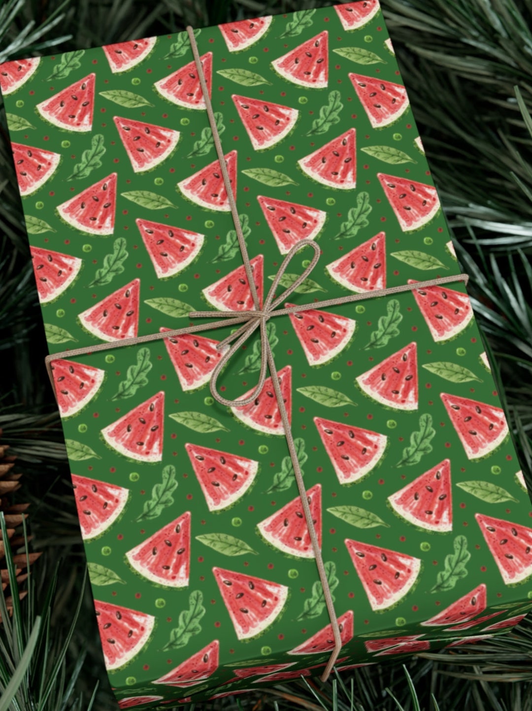 Watermelon Wrapping Paper, Cute Gift Wrap With a Fruit Print, Christmas ...