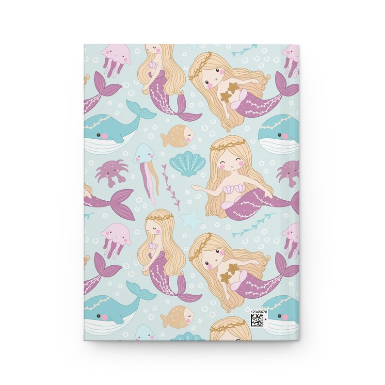 Mermaid Journal - Matte Mermaidcore Blue Personalized Hardcover ...