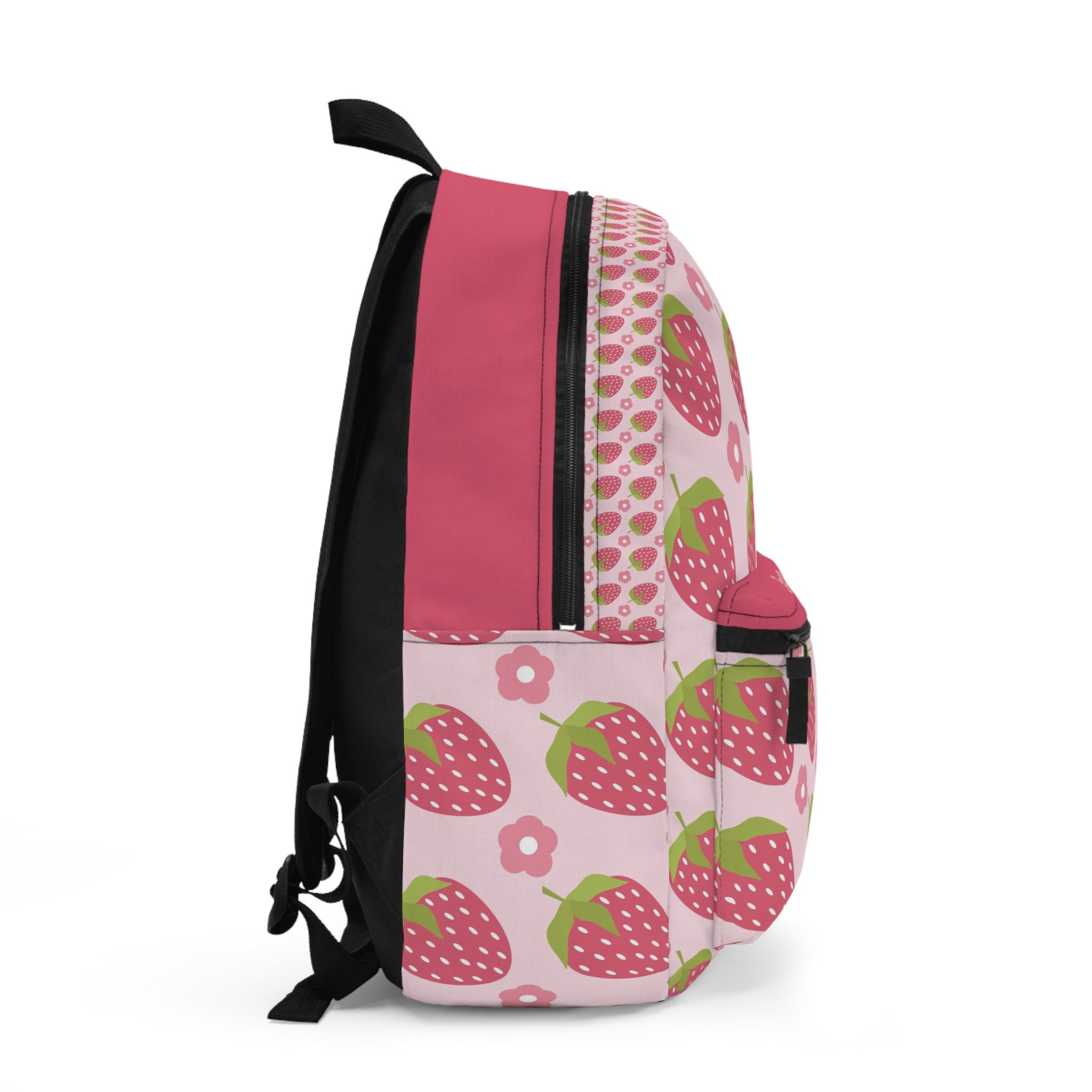 Kawaii Strawberry Backpack Personalized Cottegecore Pink Book Bag ...