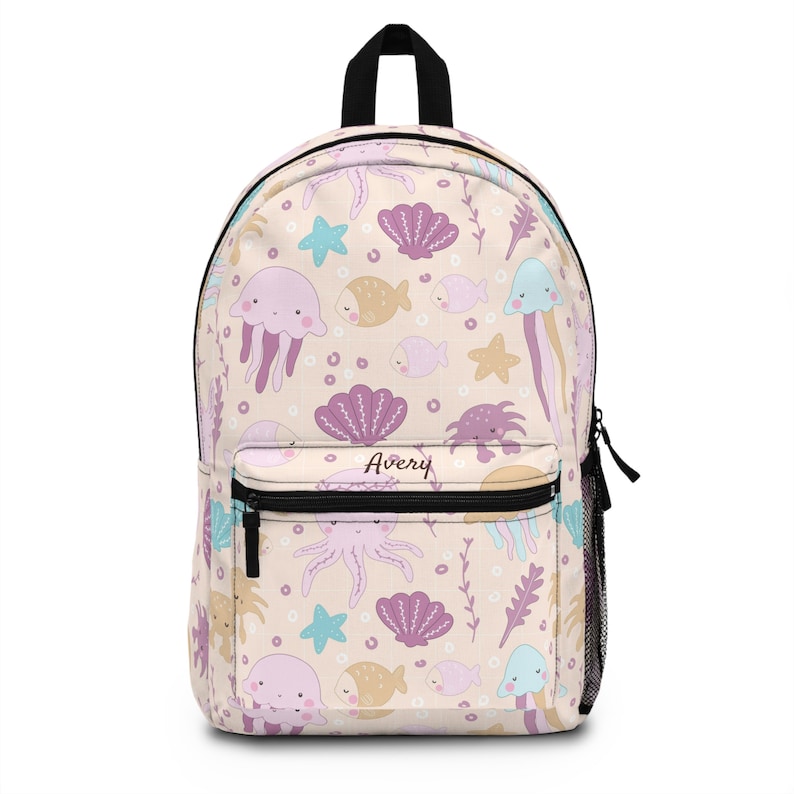 Jellyfish and Sea Creatures Backpack - Personalized Mermaidcore Book ...