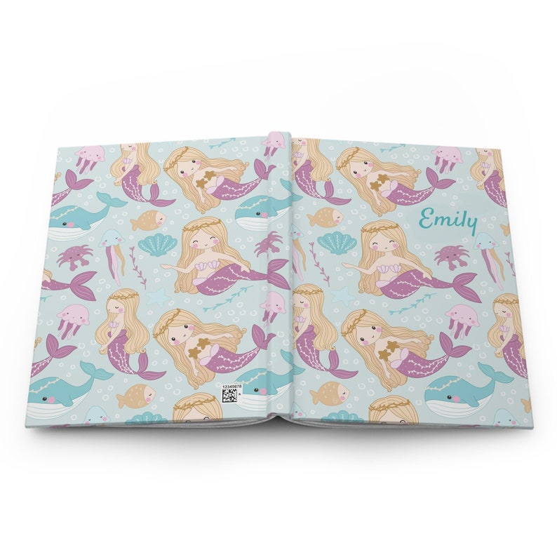 Mermaid Journal - Matte Mermaidcore Blue Personalized Hardcover ...