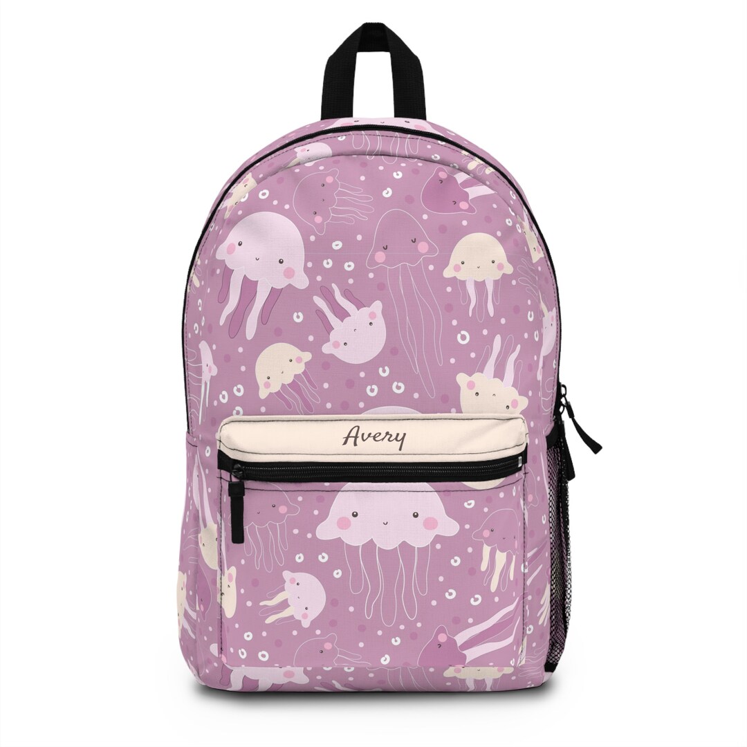 Purple Jellyfish Backpack - Personalized Mermaidcore Book Bag | Fun ...
