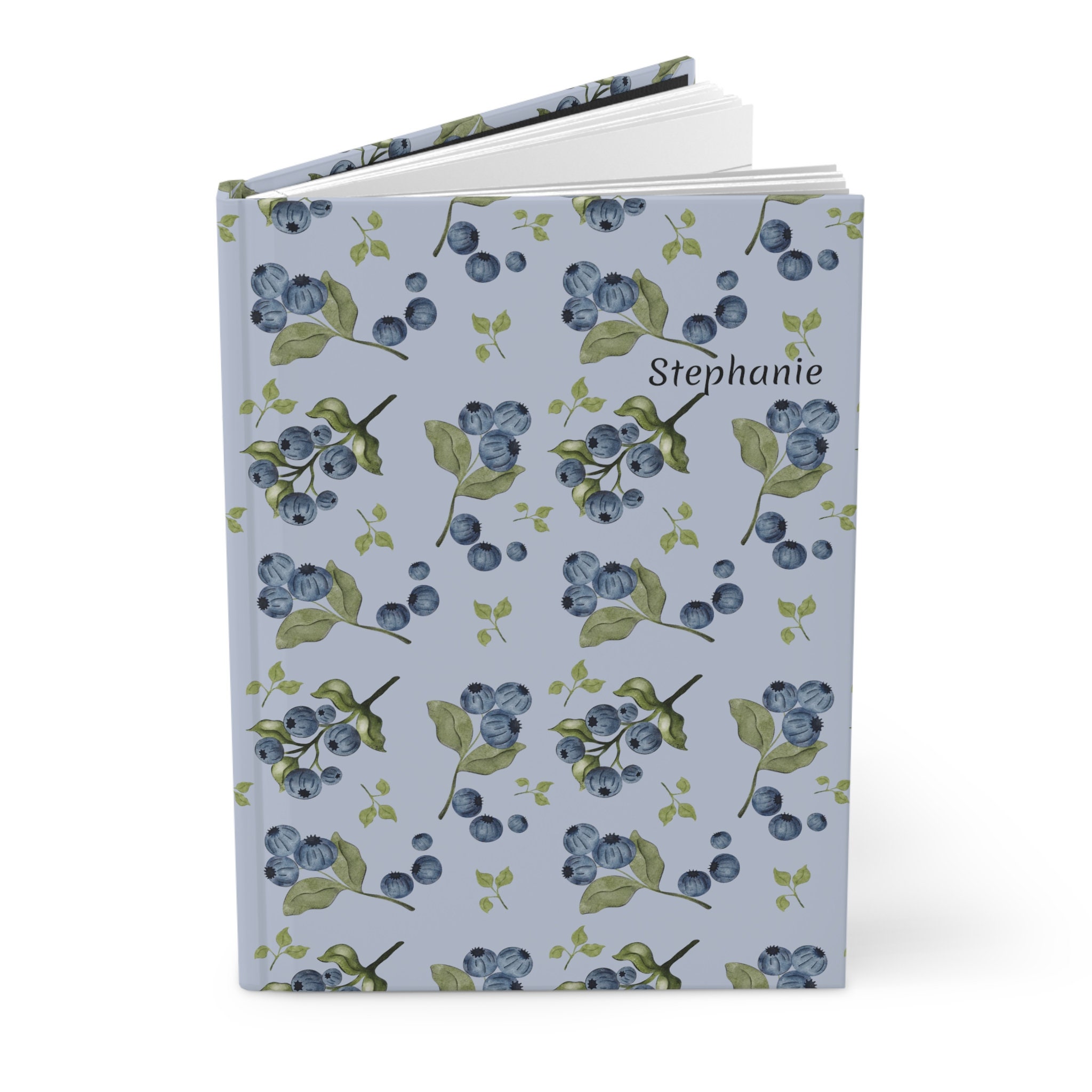 Blueberry Notebook - Hardcover Matte Cottegecore Journal in Blueberry ...