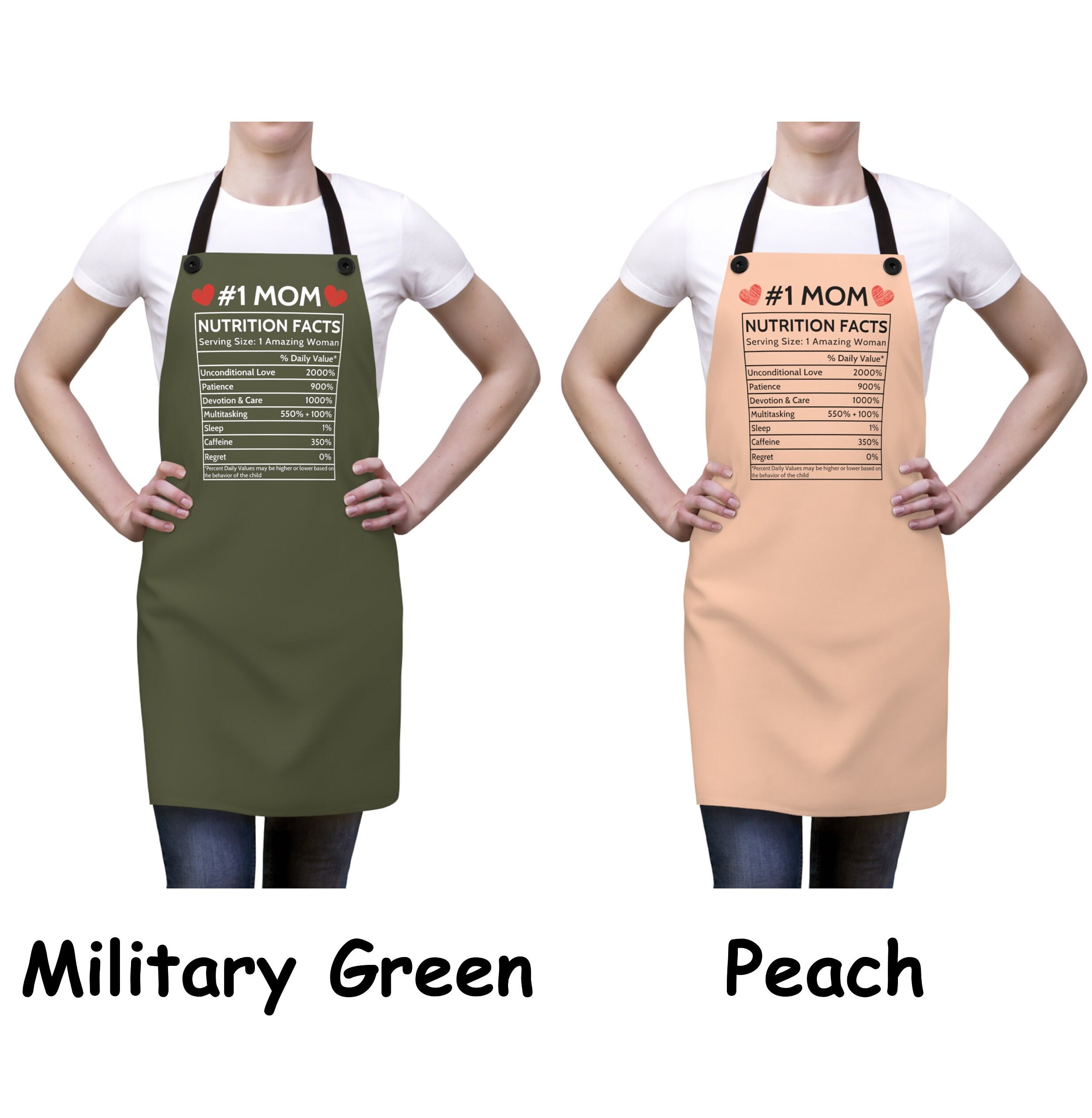 Mom Nutrition Facts Apron, Mother Day Apron, Kitchen Home Gifts for Mom ...