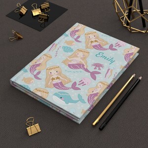 Mermaid Journal - Matte Mermaidcore Blue Personalized Hardcover ...