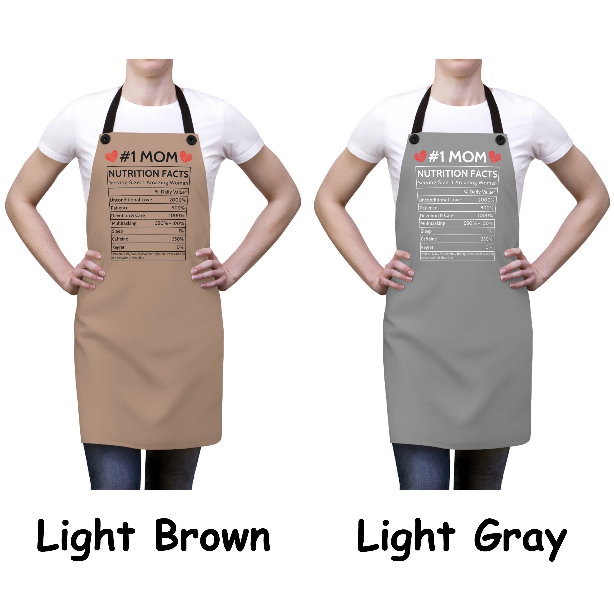 Mom Nutrition Facts Apron, Mother Day Apron, Kitchen Home Gifts for Mom ...