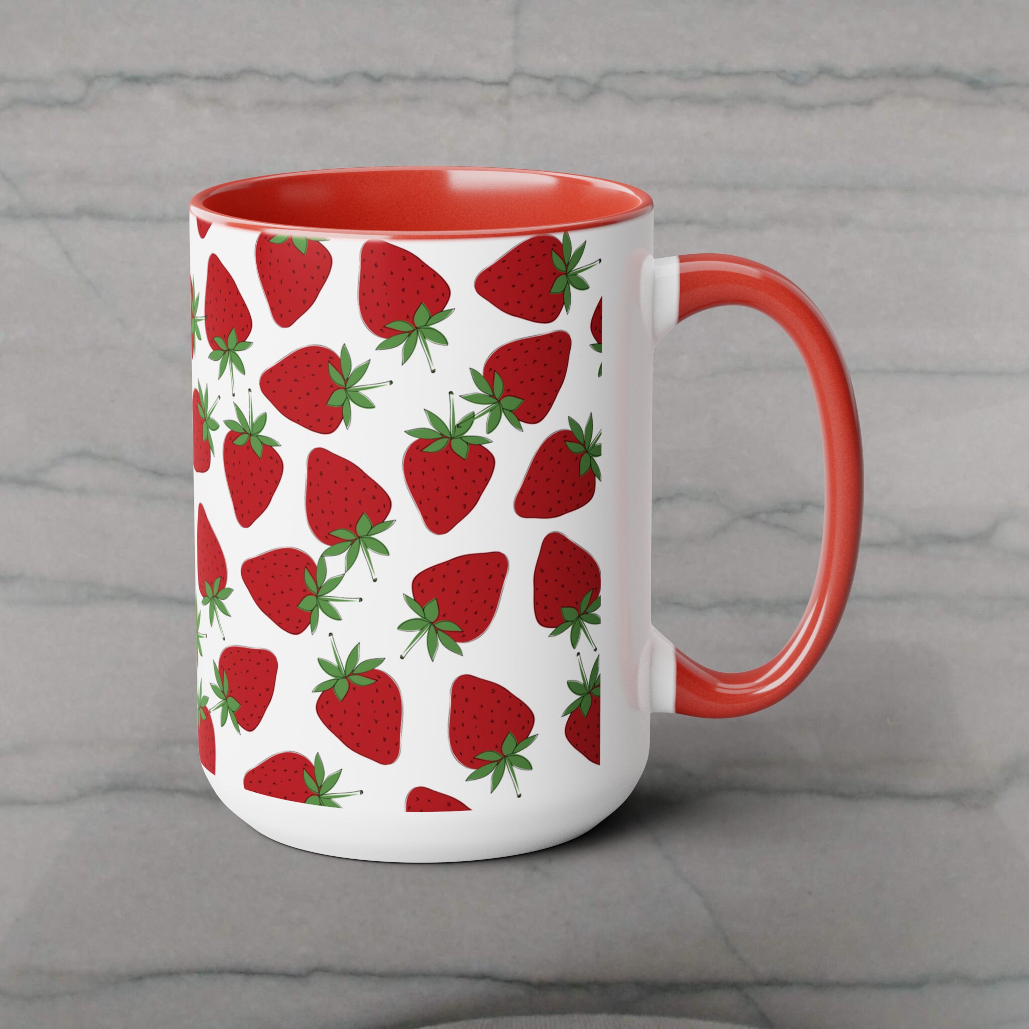 Strawberry Mug, Cottagecore Mug, Strawberry Cup, Strawberry Lover Gift ...