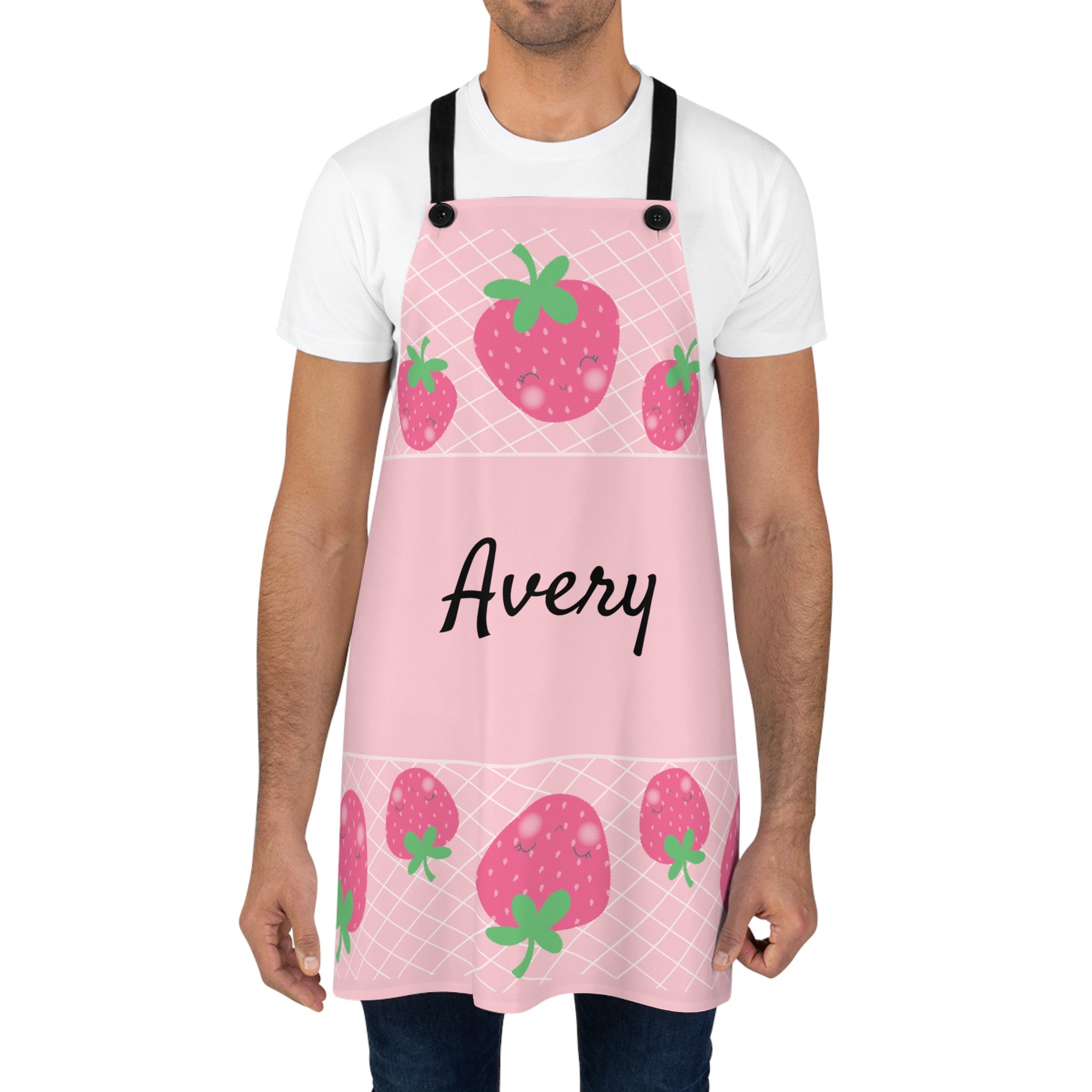 Strawberry Apron Personalized Cottegecore Strawberry Kitchen Accessory ...