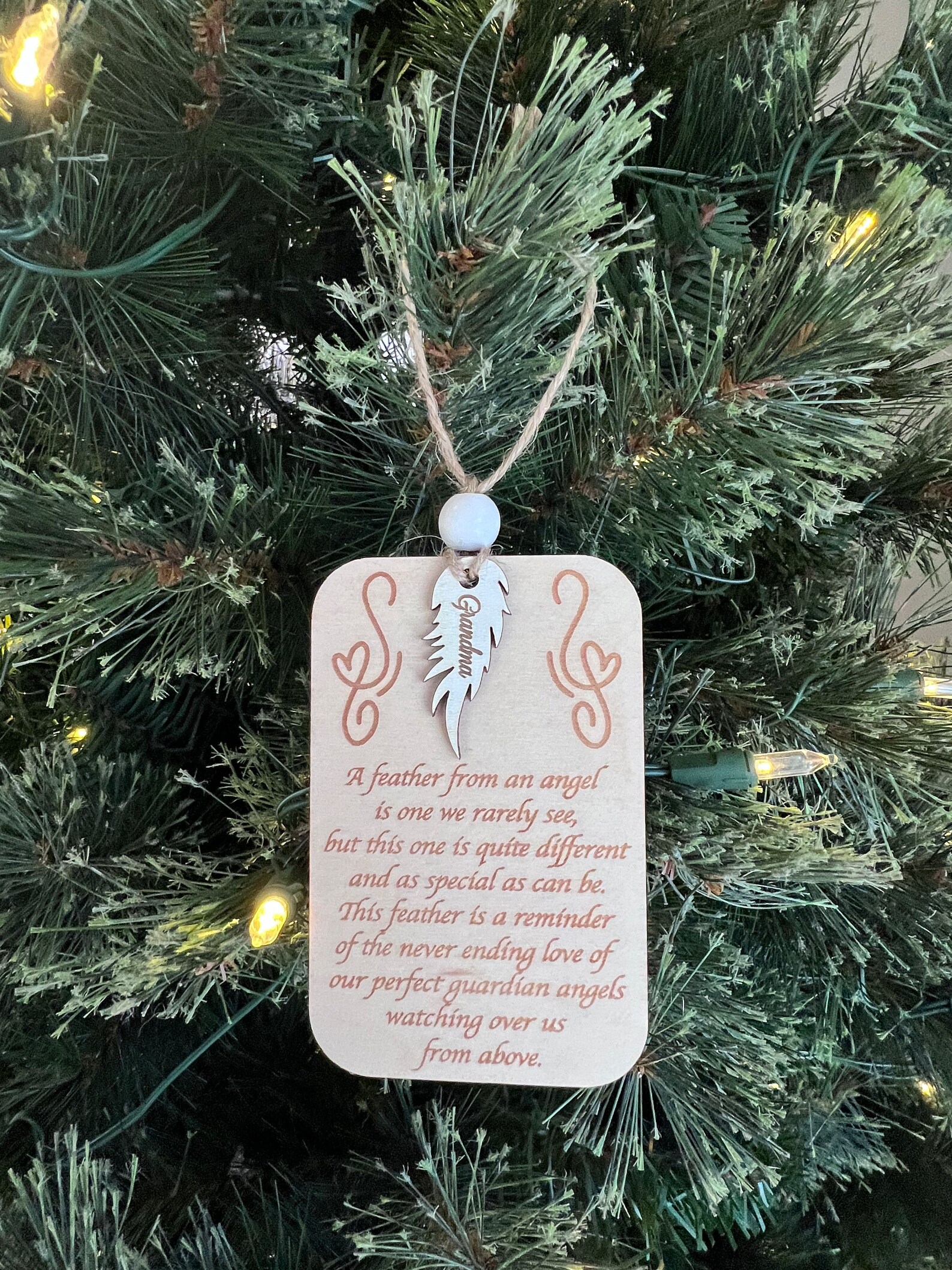 Memorial Ornament,angel Feather,feather Memorial,memorial Gift,sympathy ...