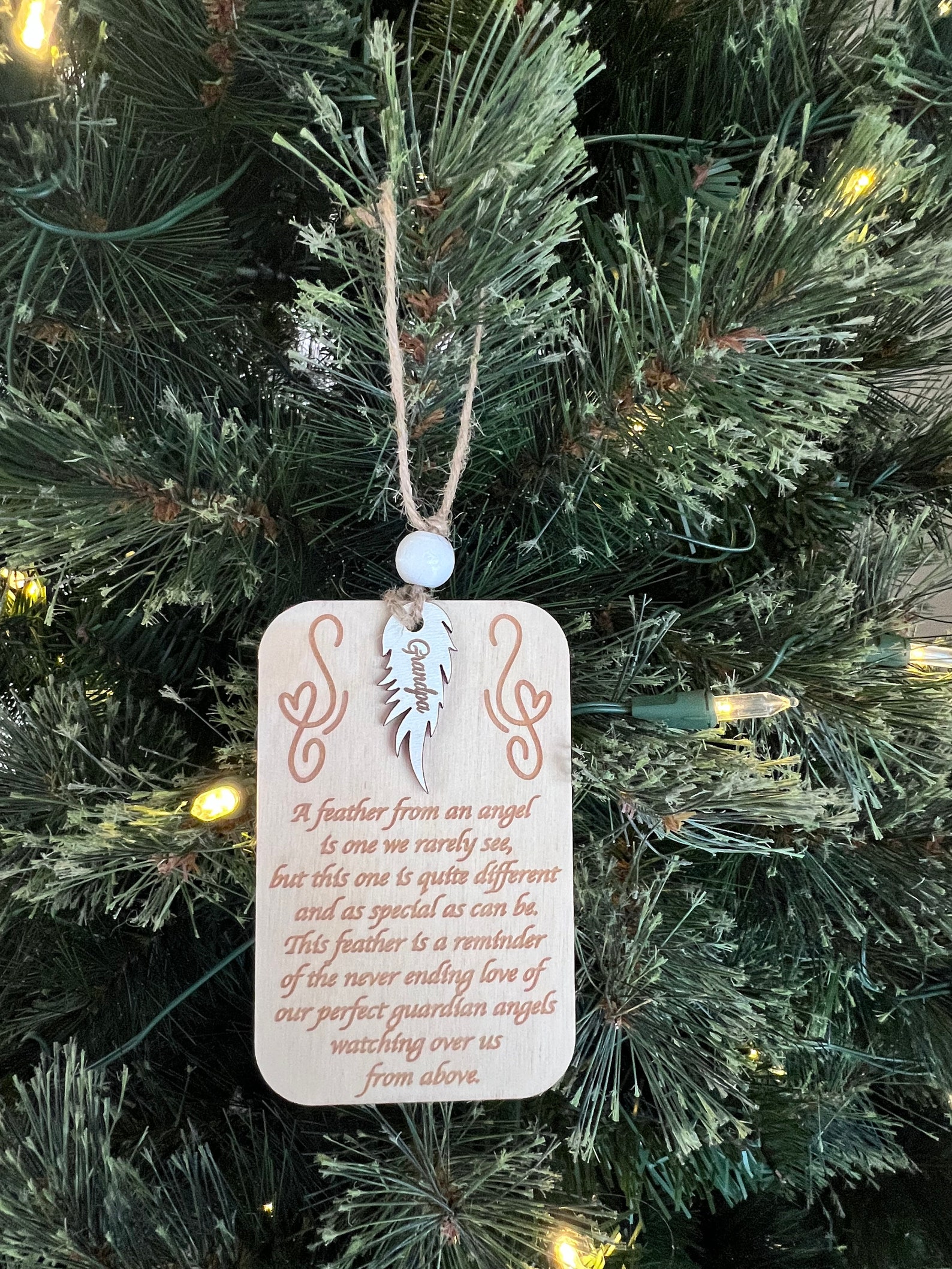 Memorial Ornament,angel Feather,feather Memorial,memorial Gift,sympathy ...