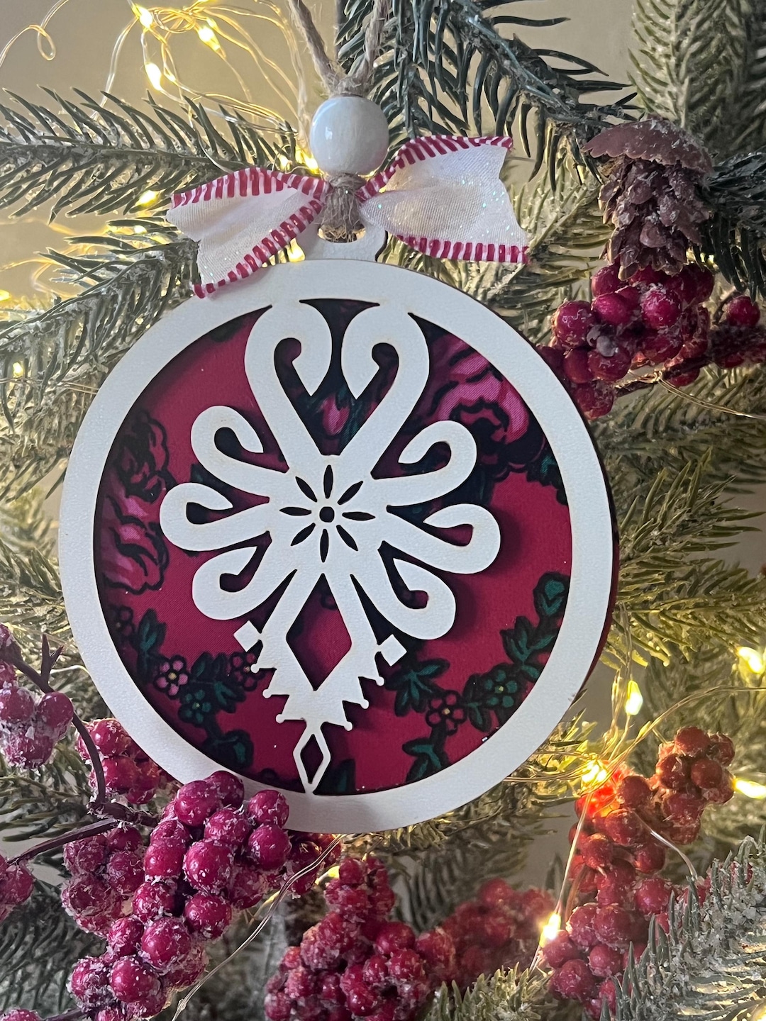 Handmade Polish Folk Art Christmas Ornament, Parzenica Goral Design - Etsy