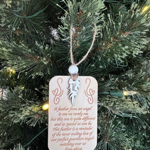 Memorial Ornament,angel Feather,feather Memorial,memorial Gift,sympathy ...