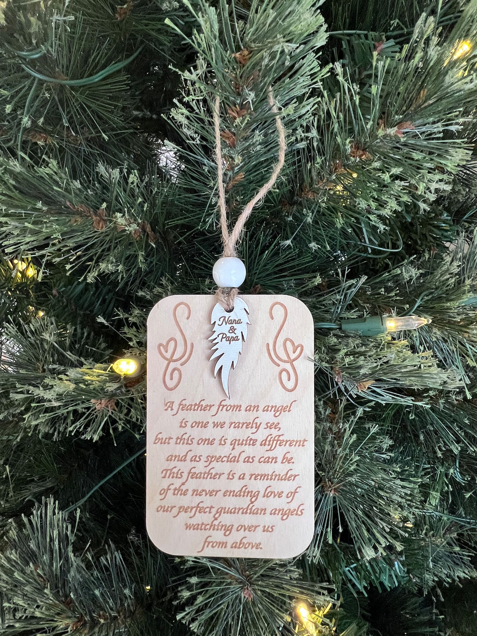 Memorial Ornament,angel Feather,feather Memorial,memorial Gift,sympathy ...