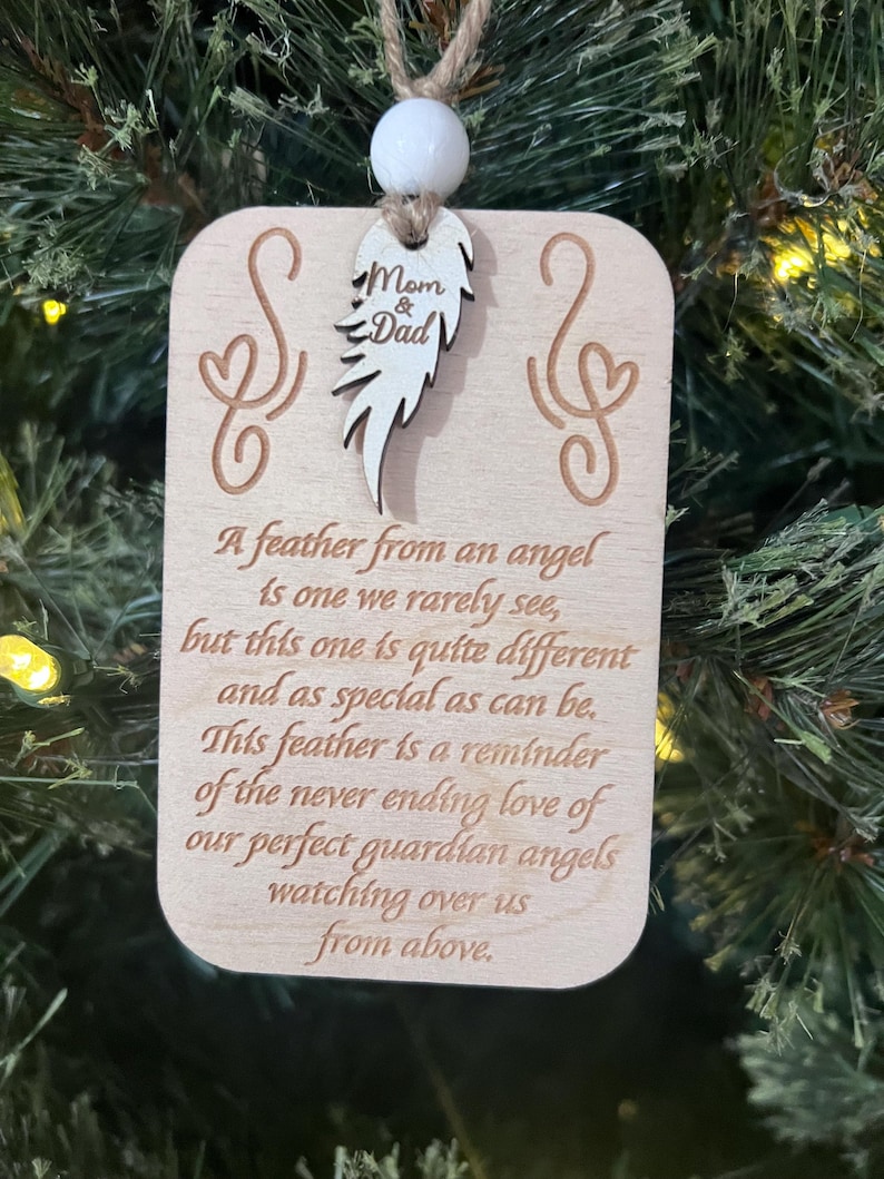 Memorial Ornament,angel Feather,feather Memorial,memorial Gift,sympathy ...