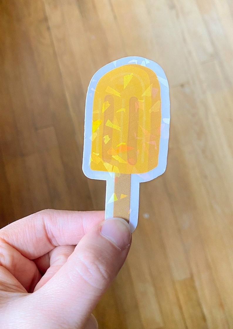 Holographic Popsicle Sticker - Weatherproof Vinyl Sticker - Diecut ...