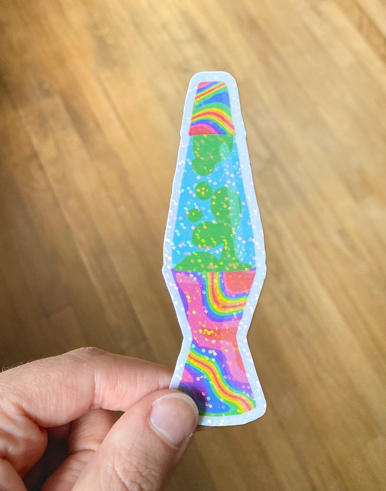 Holographic Rainbow Lava Lamp Sticker - Weatherproof Vinyl Sticker ...