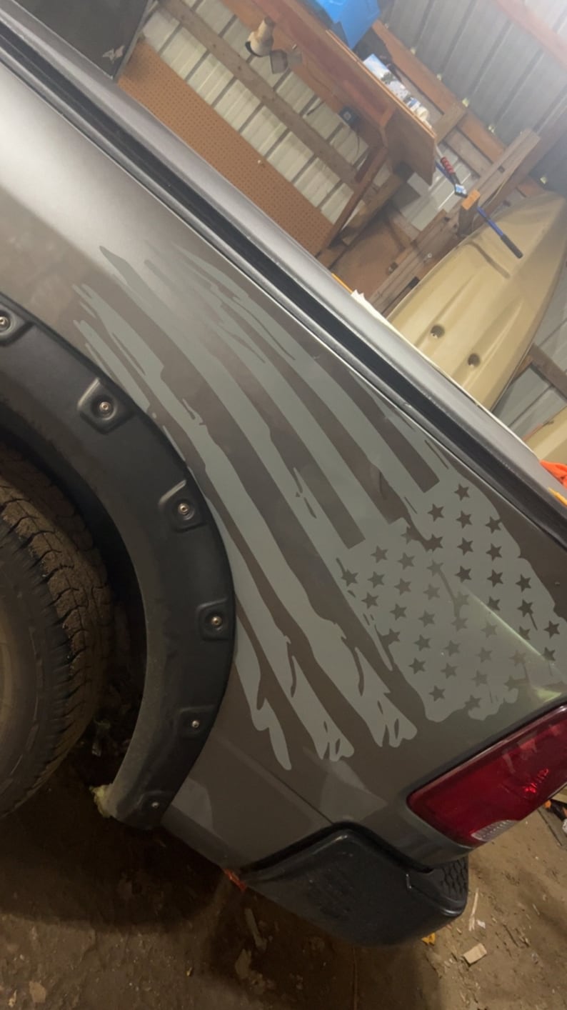 American Flag Truck Bed Decal - Etsy