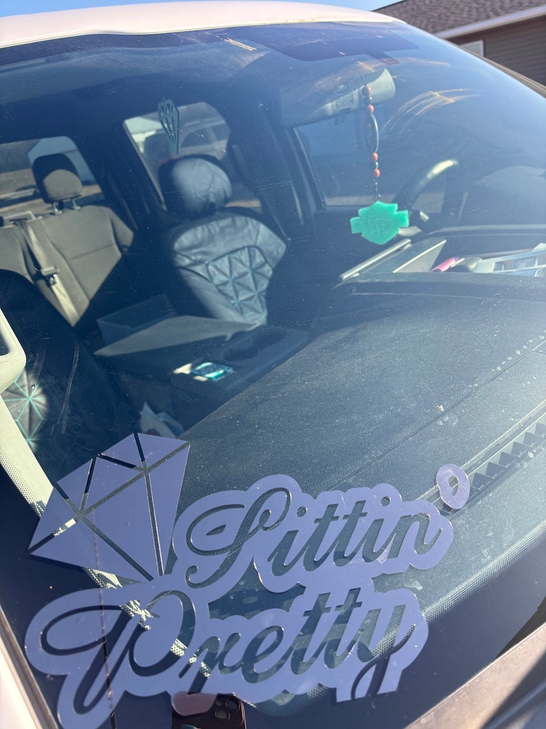 Sittin Pretty Vehicle Vinyl Decal - Etsy