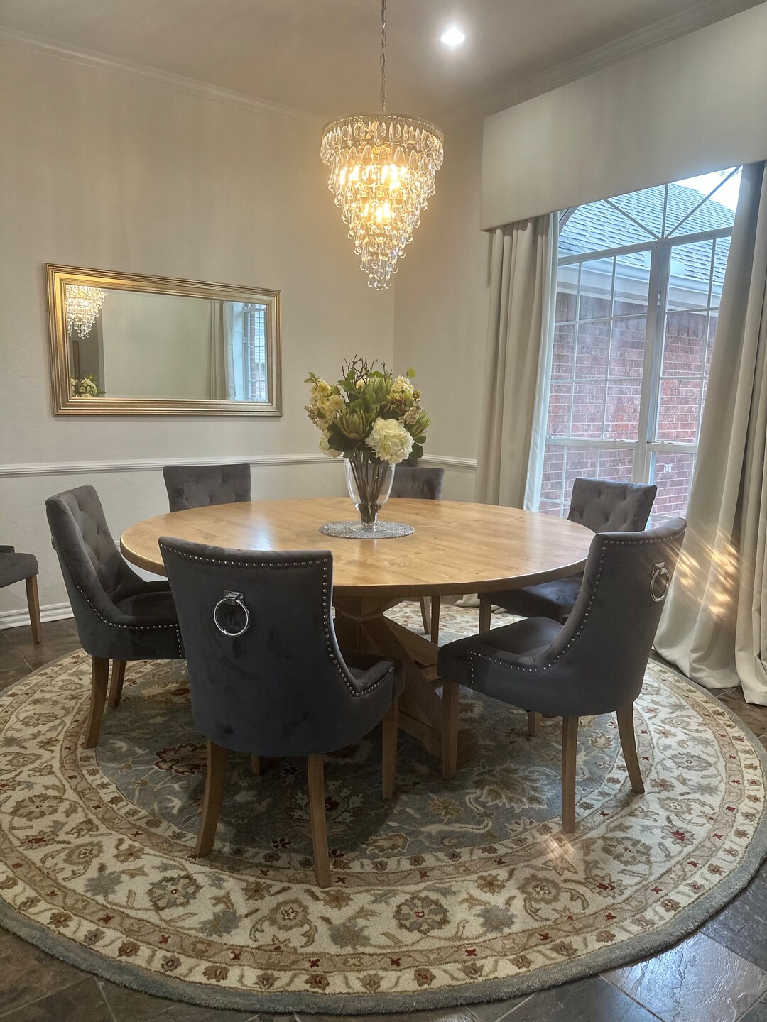 Handcrafted Round Wood Dining Table – Made Just for You – Extra Chunky ...