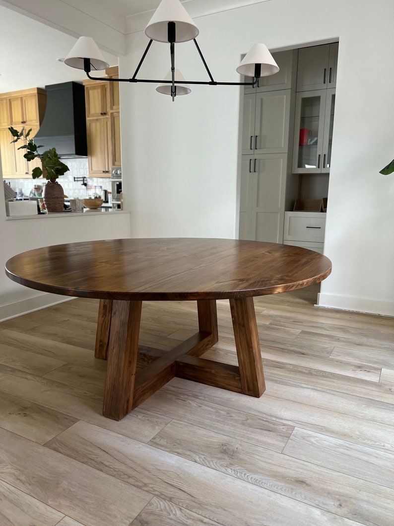 The Trapezoid the Woodhills 72 Trapezoid Round Dining Table - Etsy