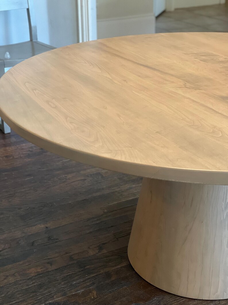 Handcrafted Round Wood Dining Table – Made Just for You – Cone Round ...