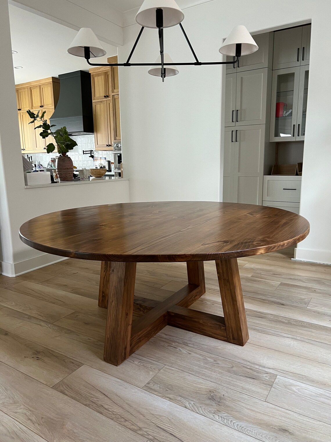 The Trapezoid the Woodhills 72 Trapezoid Round Dining Table - Etsy