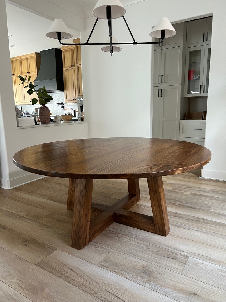 The Trapezoid the Woodhills 72 Trapezoid Round Dining Table - Etsy