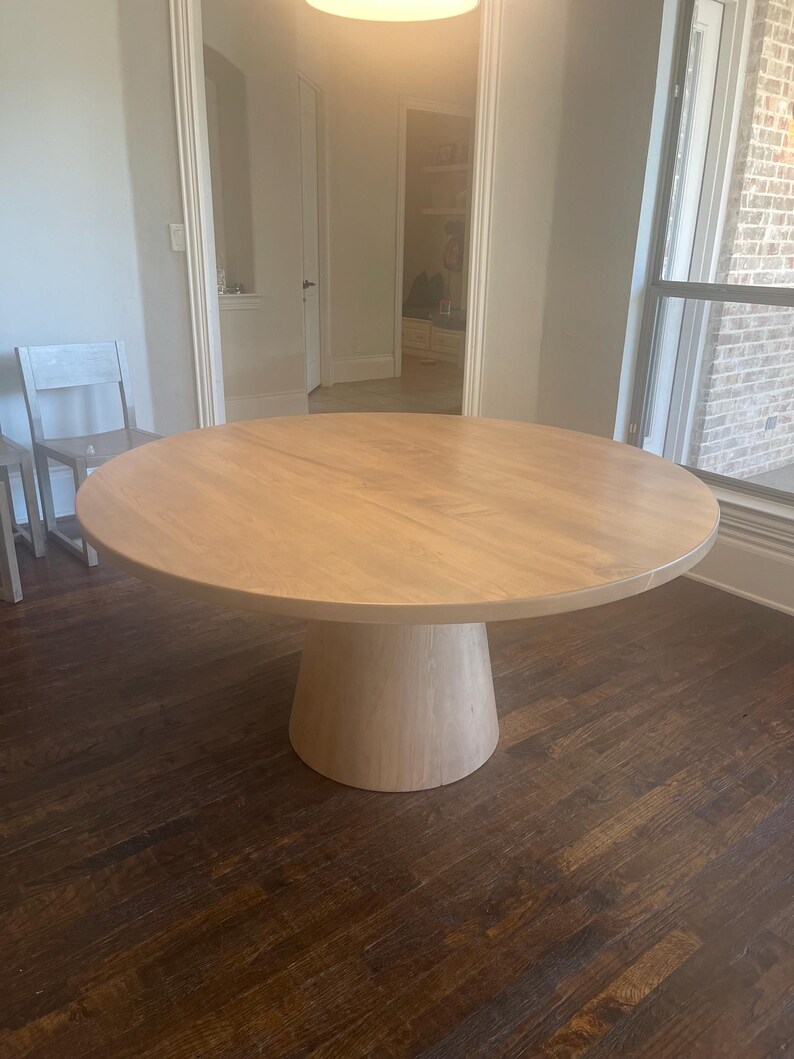 Handcrafted Round Wood Dining Table – Made Just for You – Cone Round Dining Table - Etsy