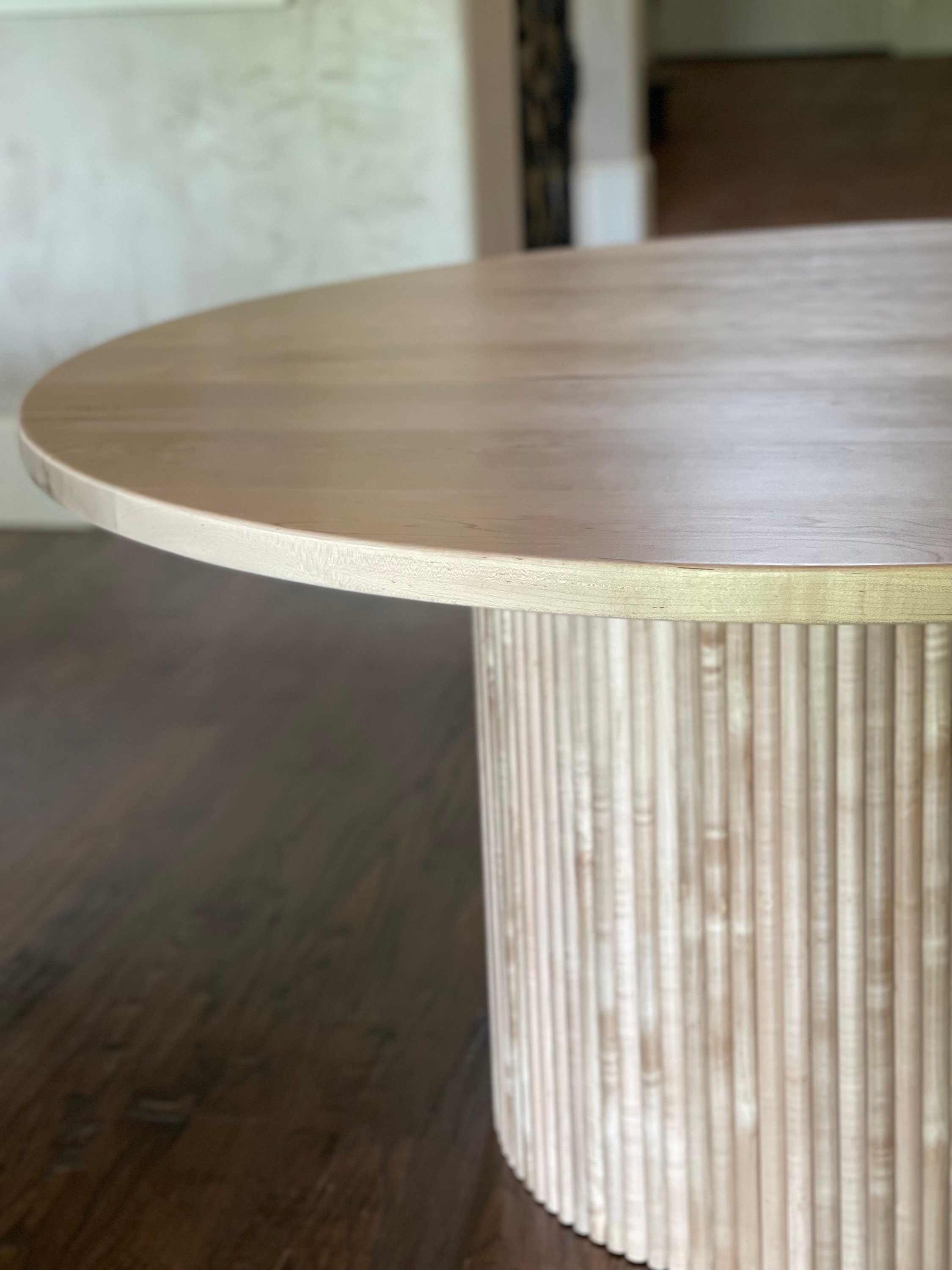 The Fluted the Woodhills Fluted Round Dining Table - Etsy
