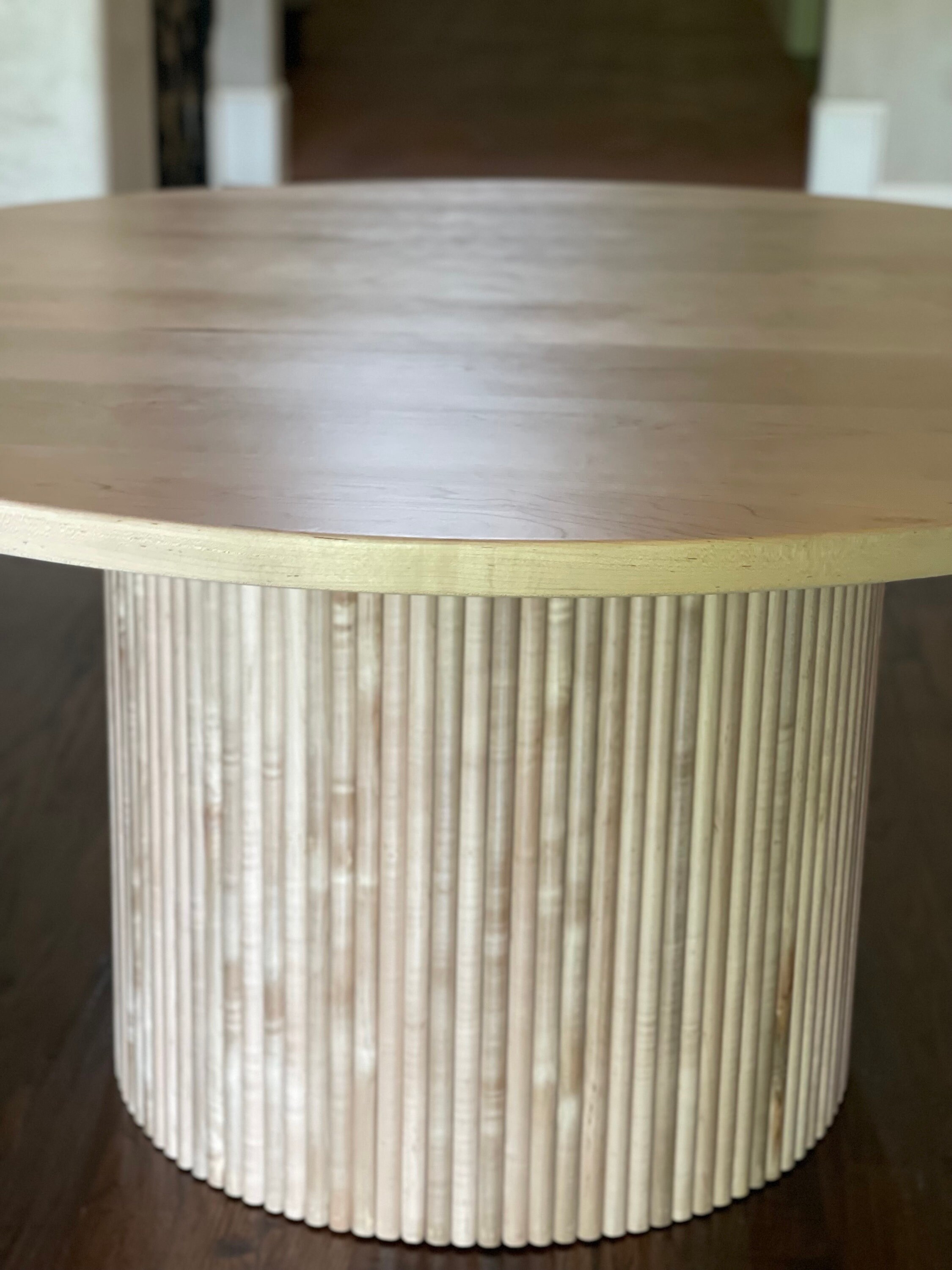 The Fluted the Woodhills Fluted Round Dining Table - Etsy