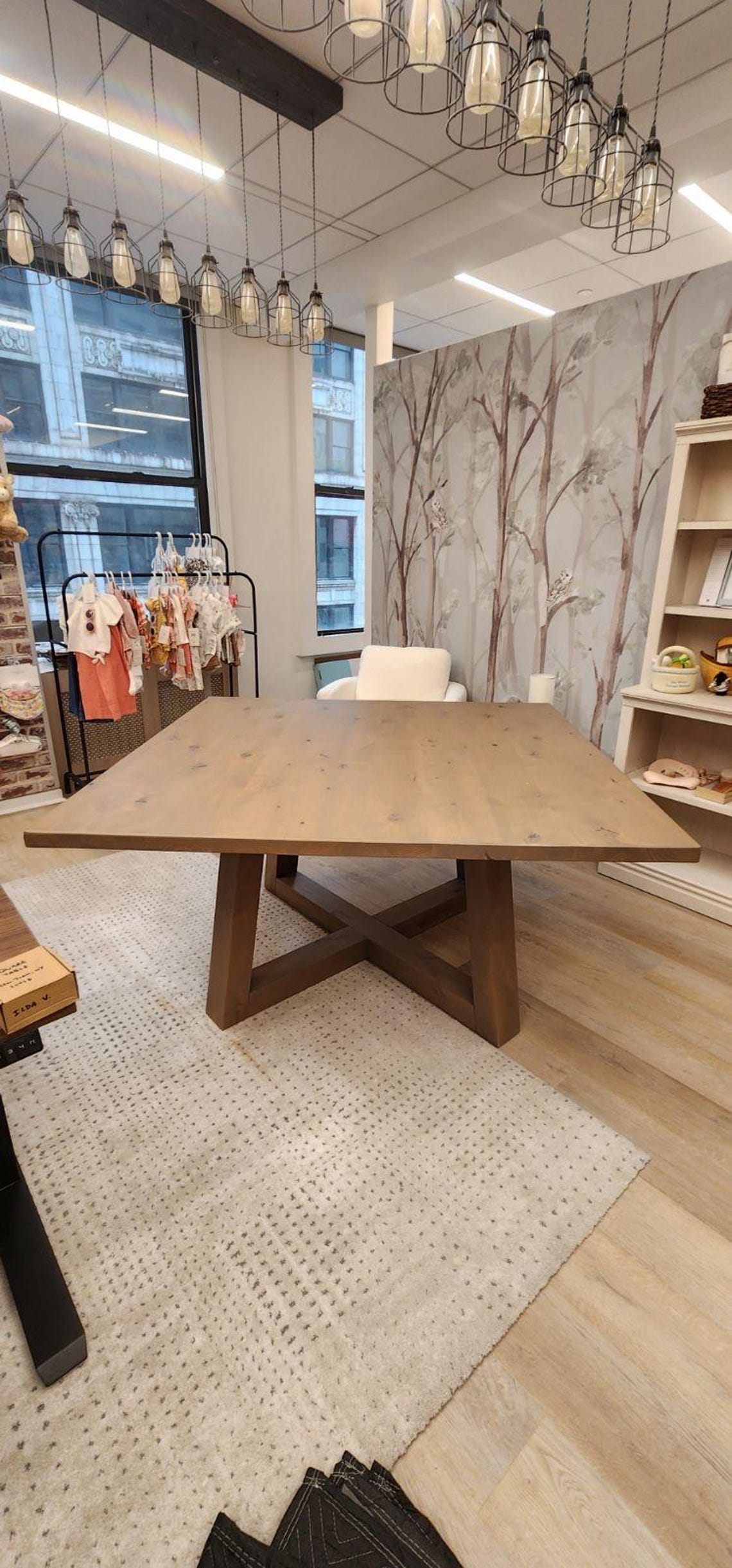 Handcrafted Square Wood Dining Table – Made Just for You – Trapezoid ...