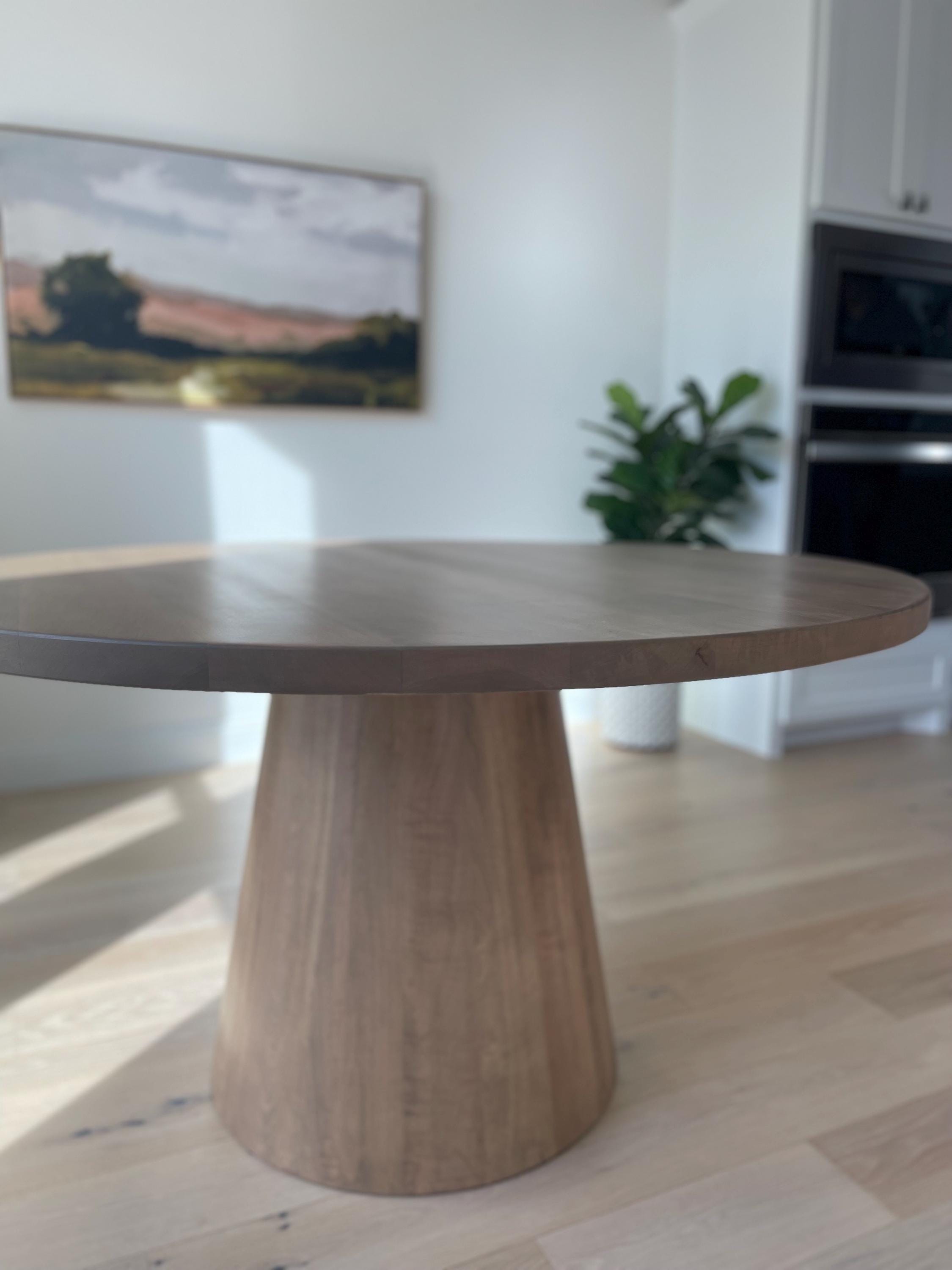 Handcrafted Round Wood Dining Table – Made Just for You – Cone Round Dining Table - Etsy