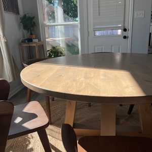 The Trapezoid the Woodhills 60 Trapezoid Round Dining Table - Etsy