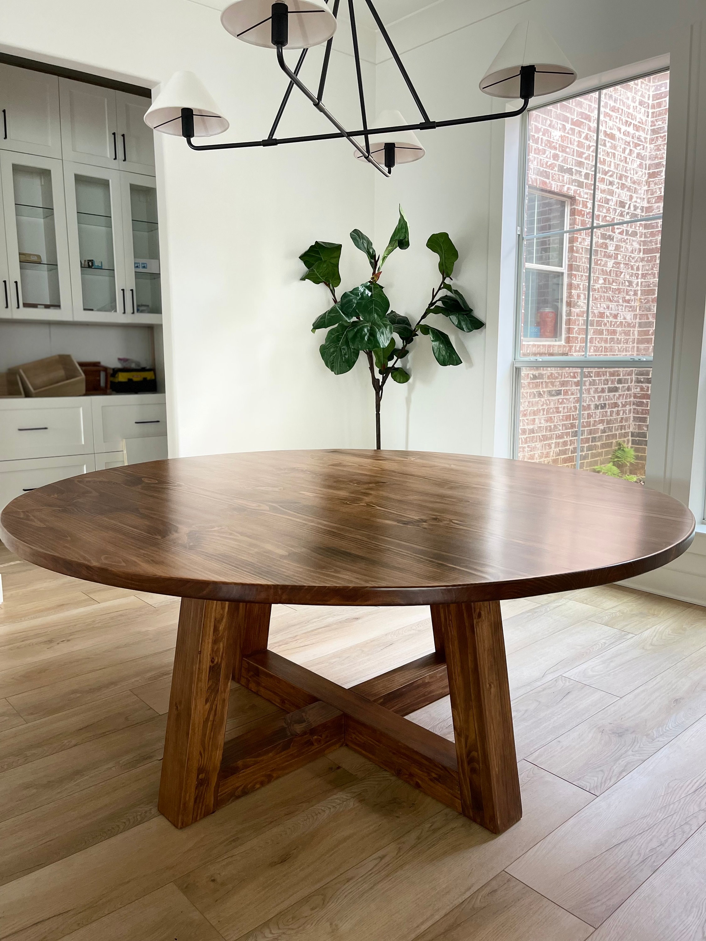 The Trapezoid the Woodhills 72 Trapezoid Round Dining Table - Etsy