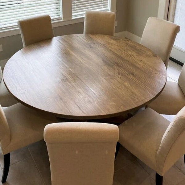 Farmhouse Round Dining Table - Etsy