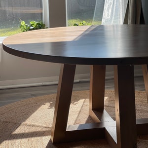 The Trapezoid the Woodhills 60 Trapezoid Round Dining Table - Etsy
