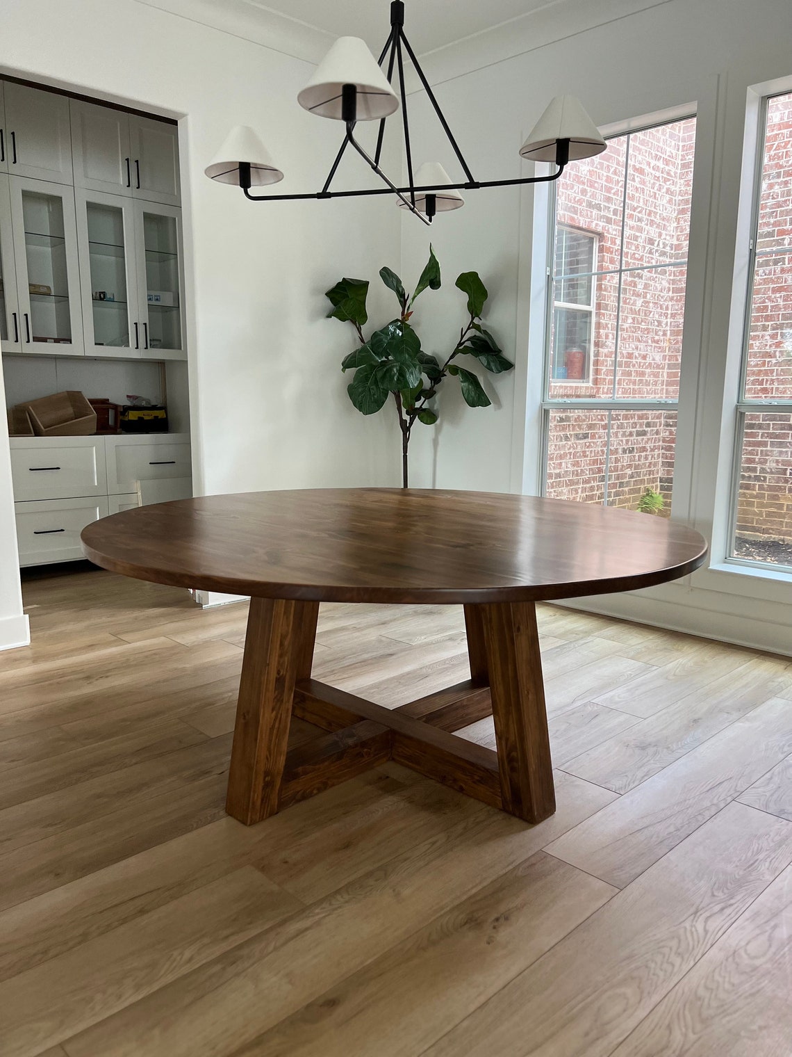 The Trapezoid the Woodhills 72 Trapezoid Round Dining Table - Etsy