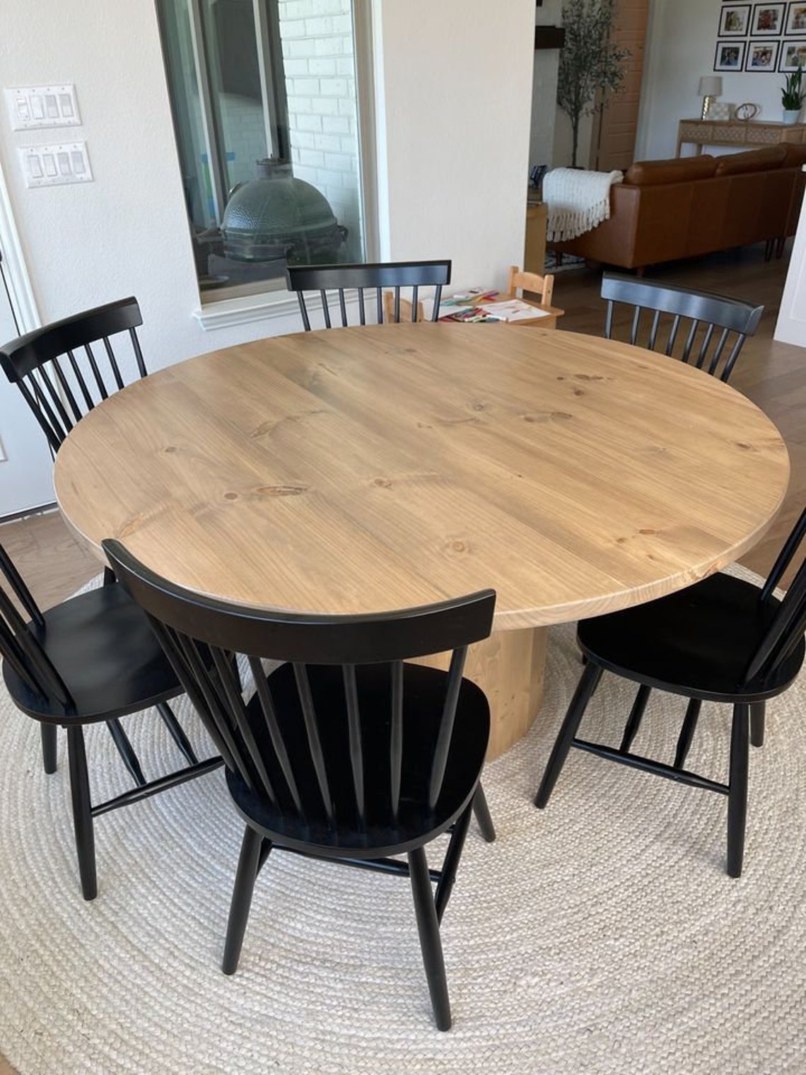 The Cylinder the Woodhills Cylinder Round Dining Table - Etsy