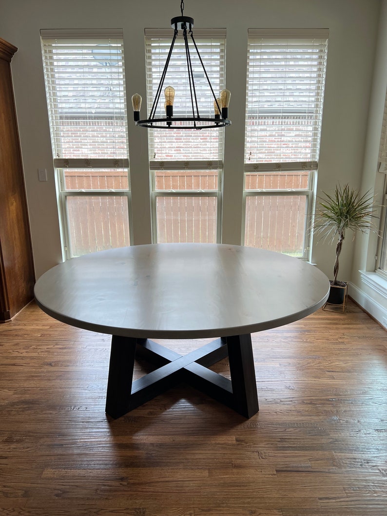 The Trapezoid the Woodhills 72 Trapezoid Round Dining Table - Etsy