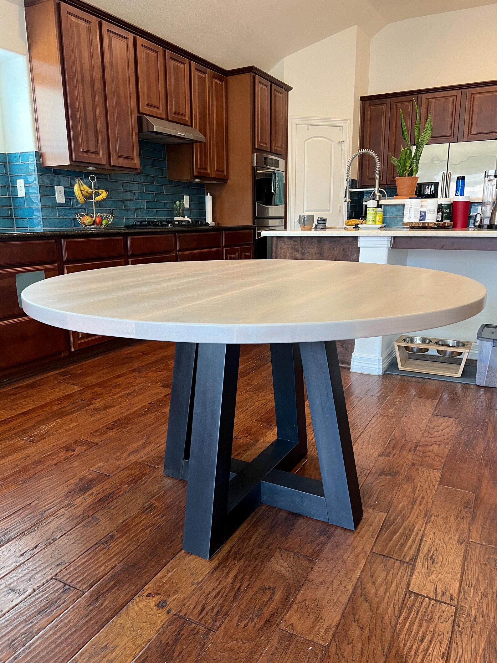 Handcrafted Round Wood Dining Table – Made Just for You – Trapezoid ...