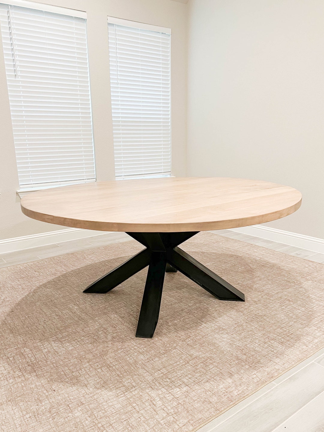 The Spider the Woodhills 72 Modern Round Dining Table - Etsy
