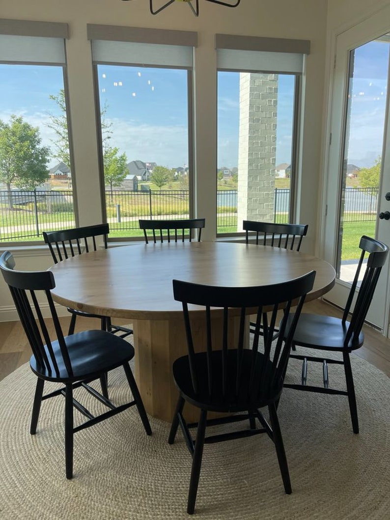 The Cylinder the Woodhills Cylinder Round Dining Table - Etsy
