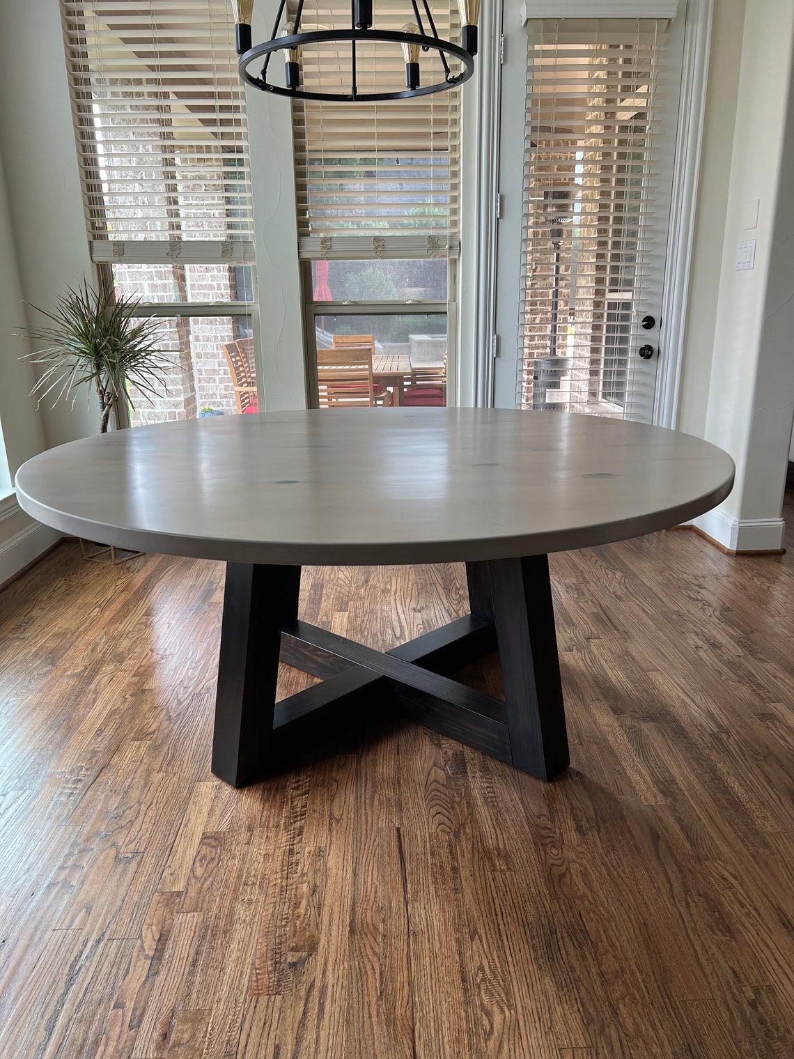 The Trapezoid the Woodhills 72 Trapezoid Round Dining Table - Etsy