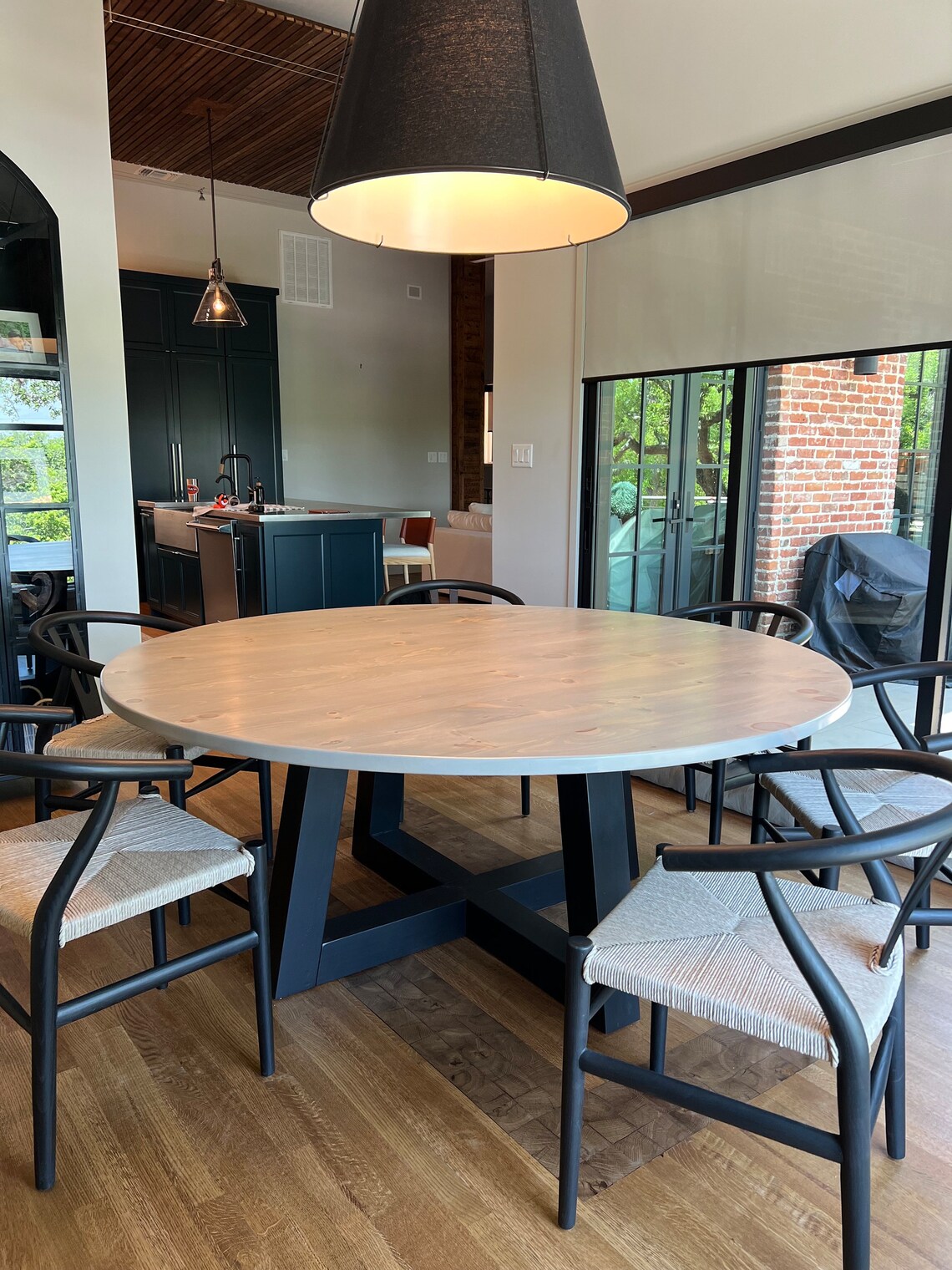 Handcrafted Round Wood Dining Table – Made Just for You – 72" Trapezoid ...