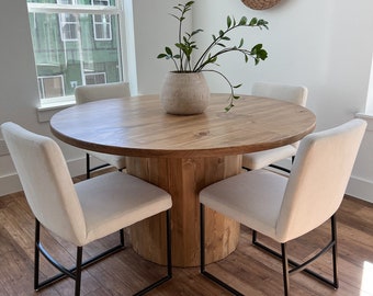 The Cylinder the Woodhills Cylinder Round Dining Table - Etsy